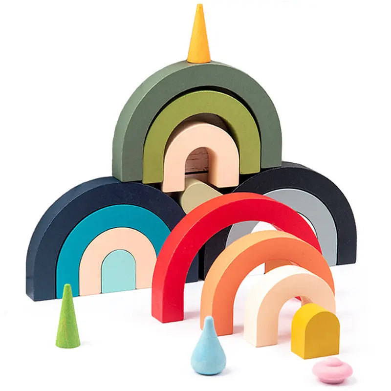 Wooden Arched Building Blocks for Creative Play and Learning