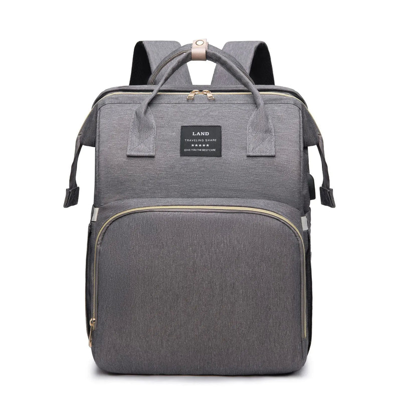 Multifunctional Mom Backpack with expandable changing pad compartment