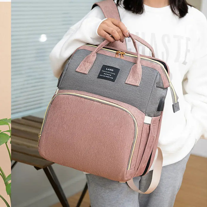 Diaper Bag Backpack - Multifunctional Mom Bag with Changing Pad