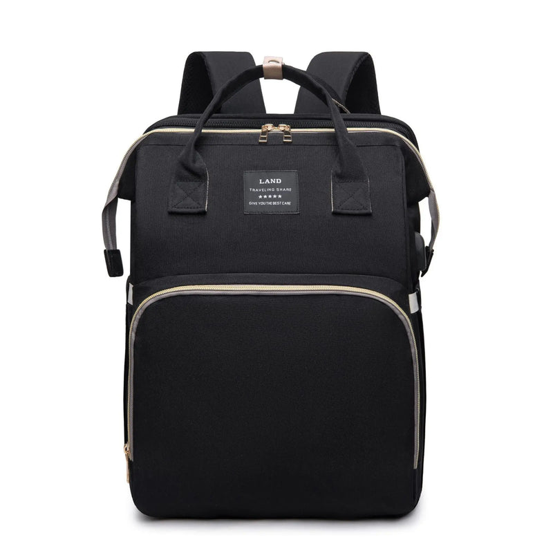 Multifunctional Mom Backpack with expandable changing pad compartment