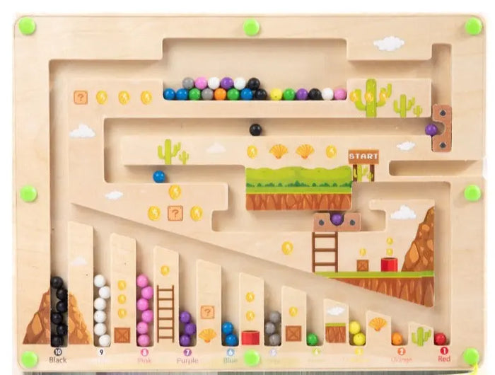 Interactive Montessori Educational Wooden Magnetic Maze - Buy now